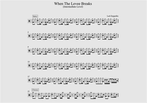 When The Levee Breaks Sheet Music Audiolover