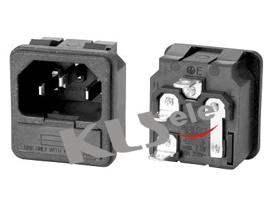 C14 AC Power Socket Fuse KLS Connector
