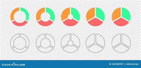 分为3个多色和轮廓段的圆形图 信息轮集 三段圆图 向量例证 插画 包括有 圈子 收集 图象 财务 245380941