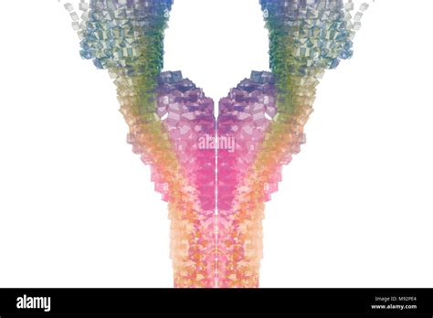 Colored Abstract Overlapping Cubes Or Boxes Pattern Digital