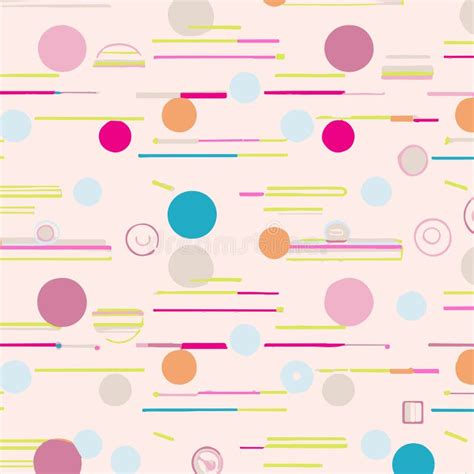 Colorful Pattern With Circles And Lines Vector Background Style Stock