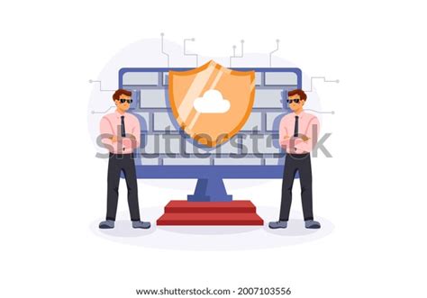 Firewall Illustration Concept Flat Illustration Isolated Stock Vector Royalty Free 2007103556
