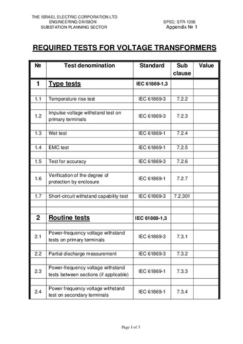 Pdf Required Tests For Voltage Transformers