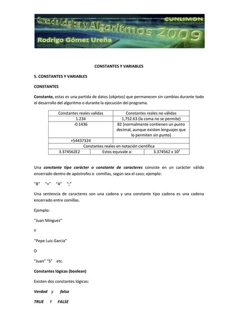 Constantes Y Variables Blog Logica Y Algoritmos