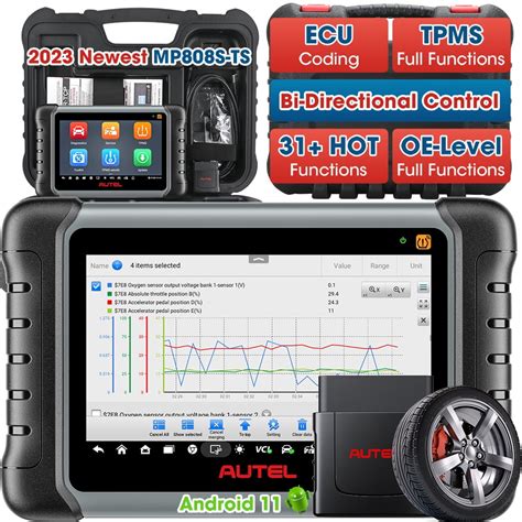 Autel Scanner Maxipro Mp808s Ts Tpms Relearn Rest Programming Car