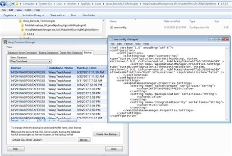 Mobileasset V7 Database Manager How To Reset The Default Backup