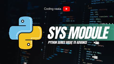 Python Tutorial 31 Sys Module Youtube