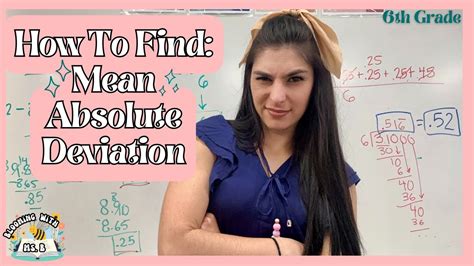 Mean Absolute Deviation Finding Mad 6th Grade Common Core Youtube
