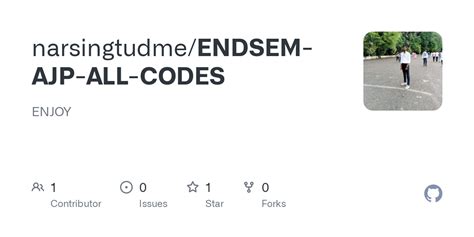 Github Narsingtudmeendsem Ajp All Codes Enjoy