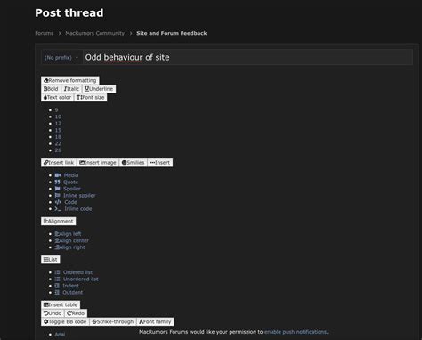 Odd Behaviour Of Site Macrumors Forums