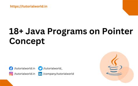 18 Java Programs On Pointer Concept Tutorial World