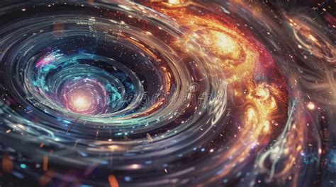 Abstract Swirling Cosmic Nebula With Vibrant Colors And Glowing Particles Stock Footage Video