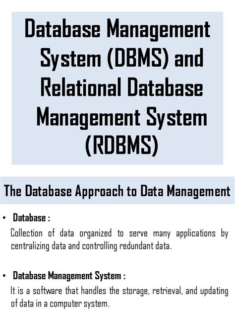 Database And Rdbms Pdf Relational Model Databases