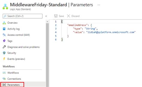 Using Parameters In Azure Logic Apps Standard Vs Code