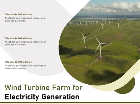 Wind Turbine Farm For Electricity Generation Presentation Graphics Presentation Powerpoint