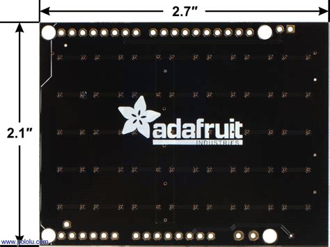 Pololu Adafruit Neopixel Shield For Arduino 40 Rgb Led Pixel Matrix