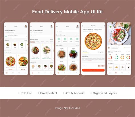Premium Psd Food Delivery Mobile App Ui Kit