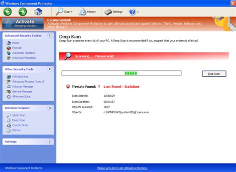 Windows Component Protector Removal Report