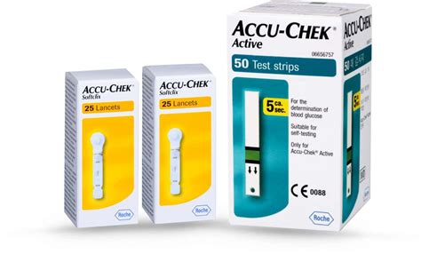 Buy Accu Chek Active 50 Test Strips 2 Packs Of Softclix Lancet 25