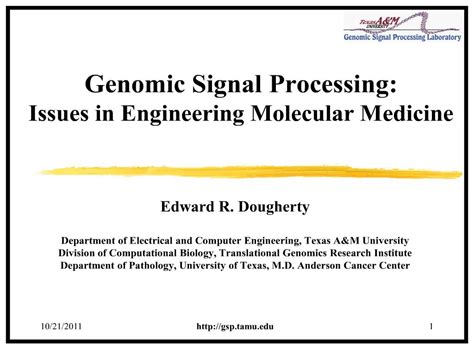 ppt genomic signal processing issues in engineering molecular