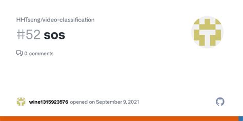 Sos · Issue 52 · Hhtsengvideo Classification · Github