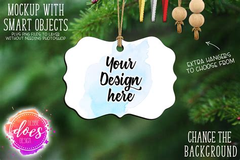 Benelux Rounded Corners Mdf Ornament Mockup With Smart Object