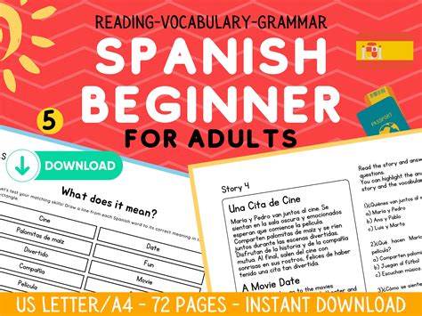 Spanish Beginner Worksheets For Adults Reading Comprehension