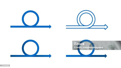 간단한 파란색 화살표와 원 벡터 아이콘 세트 방향과 진행을 위한 플랫 디자인 요소 0명에 대한 스톡 벡터 아트 및 기타 이미지