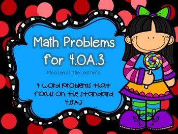 OA Word Problems By Miss Lee S Babe Learners TPT
