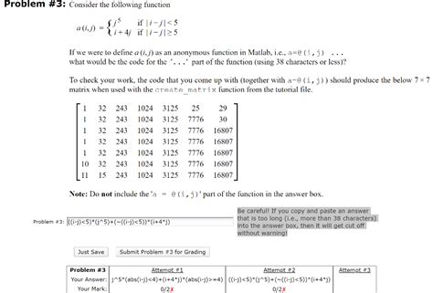Solved Problem Consider The Following Function A Chegg Com
