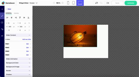 Kameleoon — User Manual Add A Slider To Your Widget Kameleoon