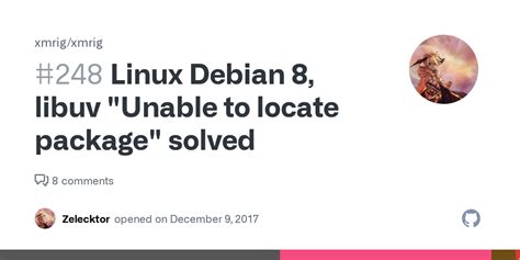 Linux Debian Libuv Unable To Locate Package Solved Issue Xmrig Xmrig GitHub