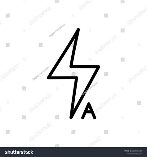 Auto Flash Mode Symbol Flat Line Stock Vector Royalty Free 2225907795