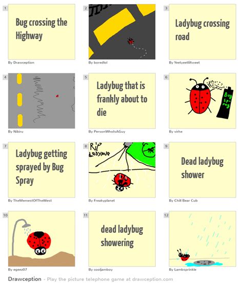 Bug Crossing The Highway Drawception