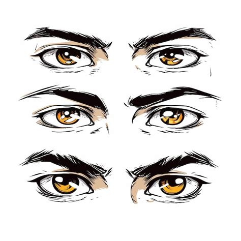 Ojos De Personaje Vector Premium