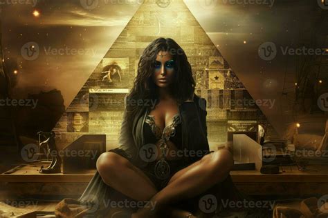 Beautiful Ancient Egyptian Pyramid Woman Generate Ai 30581336 Stock