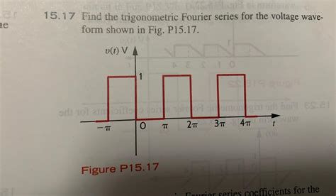 Solved 5 17 Find The Trigonometric Fourier Series For The