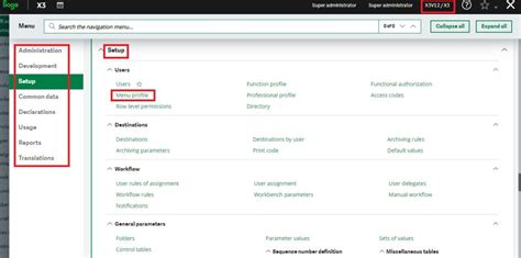 add menu profile in sage erp x3 sage x3 tips tricks and components