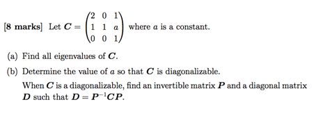Linear Algebra Diagonalization Question Mathematics Stack Exchange