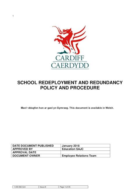 Pdf School Redeployment And Redundancy Policy School Timetable Which Highlights The