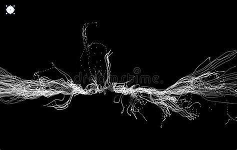 Array With Dynamic Particles 3d Technology Style Abstract Background