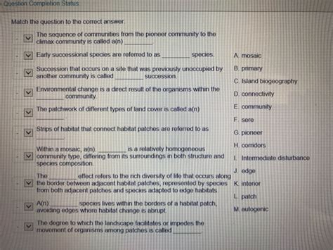 solved question completion status a mosaic l match the q