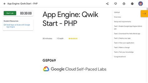 App Engine Qwik Start Php Gsp069 Youtube