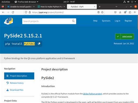 unable to install pyside2 technical support toradex community