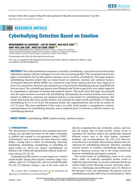 Cyberbullying Detection Based On Emotion Pdf Emotions Cognitive Science