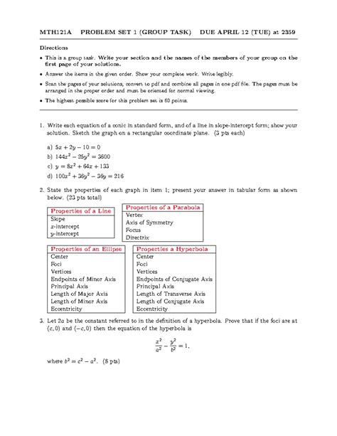 Problem Set 1 Group Task MTH121A PROBLEM SET 1 GROUP TASK DUE APRIL 12 TUE At 2359 Studocu