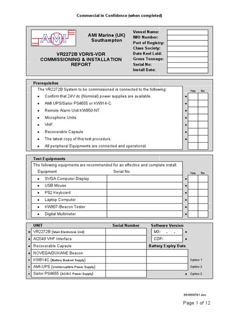 Vr2272b System Post Installation Report Iss06 Pdf Microphone Power Supply