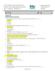 Quiz Model Answer Pdf Babe Of Engineering And Applied Sciences ECEN CSCI