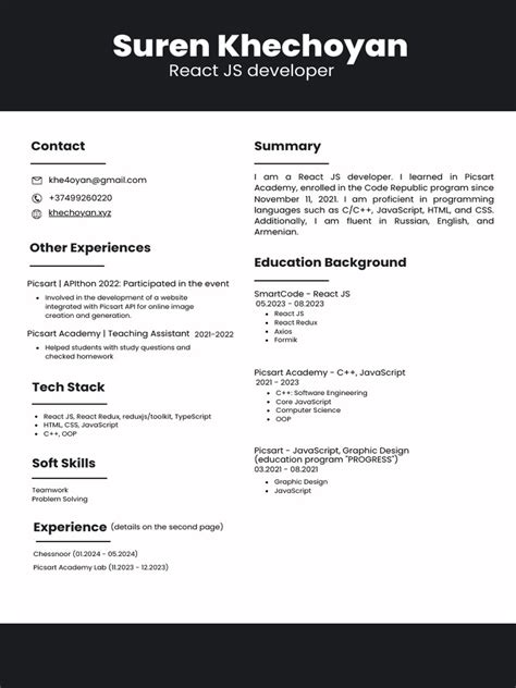 suren khechoyan cv pdf java script world wide web