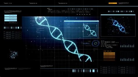 Virtual Screen With Dna Molecule Stock Video Syda Productions